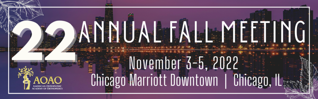 Annual Fall Meeting | American Osteopathic Academy of Orthopedics
